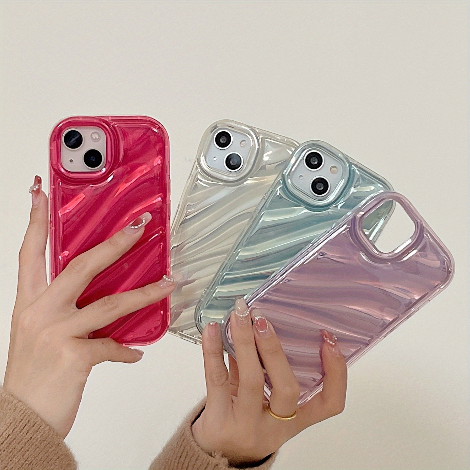 3d phone case applesilk soft shell water ripple - Temu