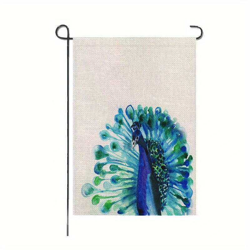 Peacock Garden Flag Double Side Printed Welcome Yard Flag - Temu Norway