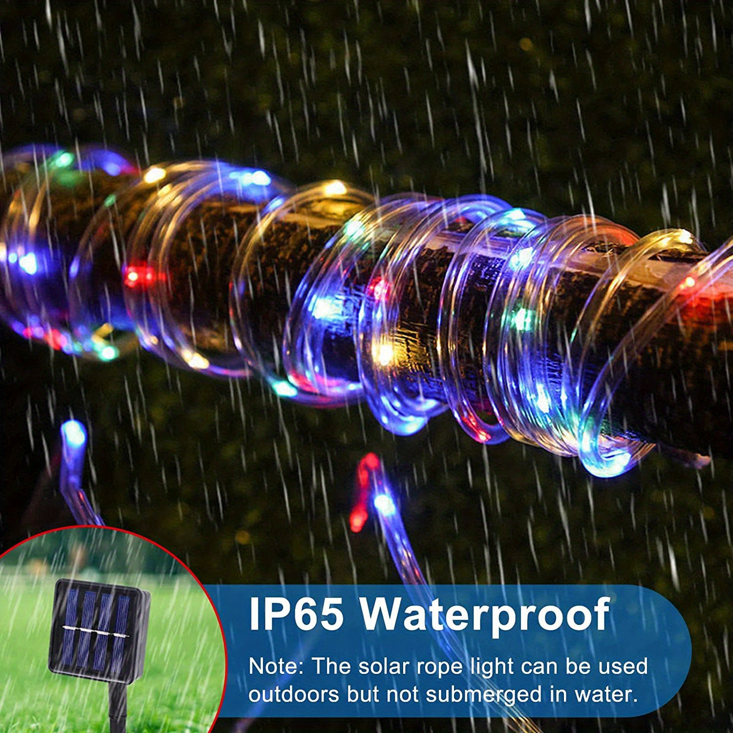 Solar Rope Lights Outdoor Waterproof Led Led String Lights - Temu Mexico