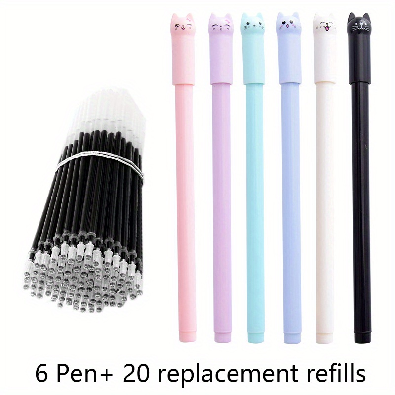 26 Pieces Set Kawaii Cat Gel Pen 0 38mm Creative Cute Neutral Ink Pen ...