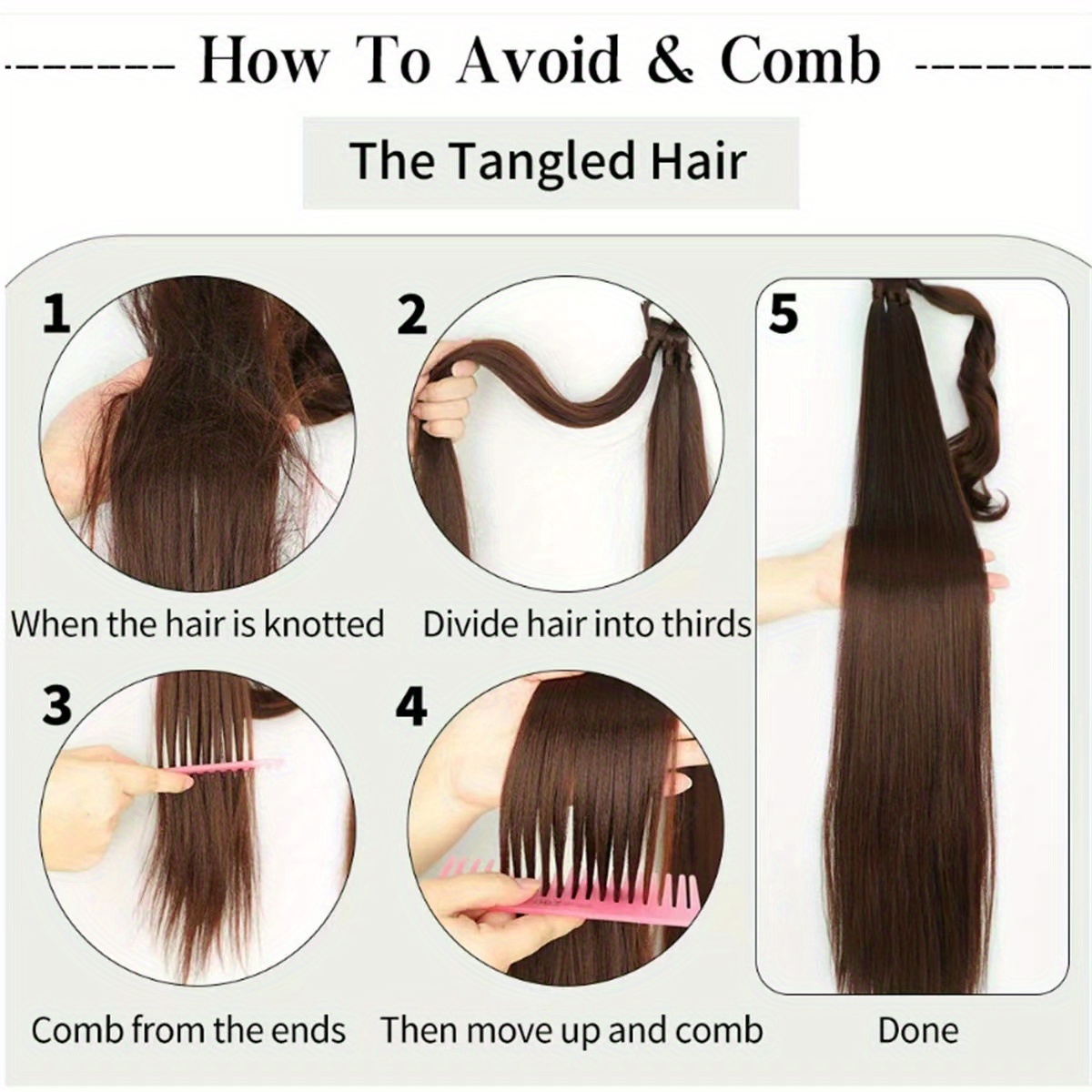 Synthetic Braided Ponytail Extensions Black Hairpiece Long - Temu Denmark