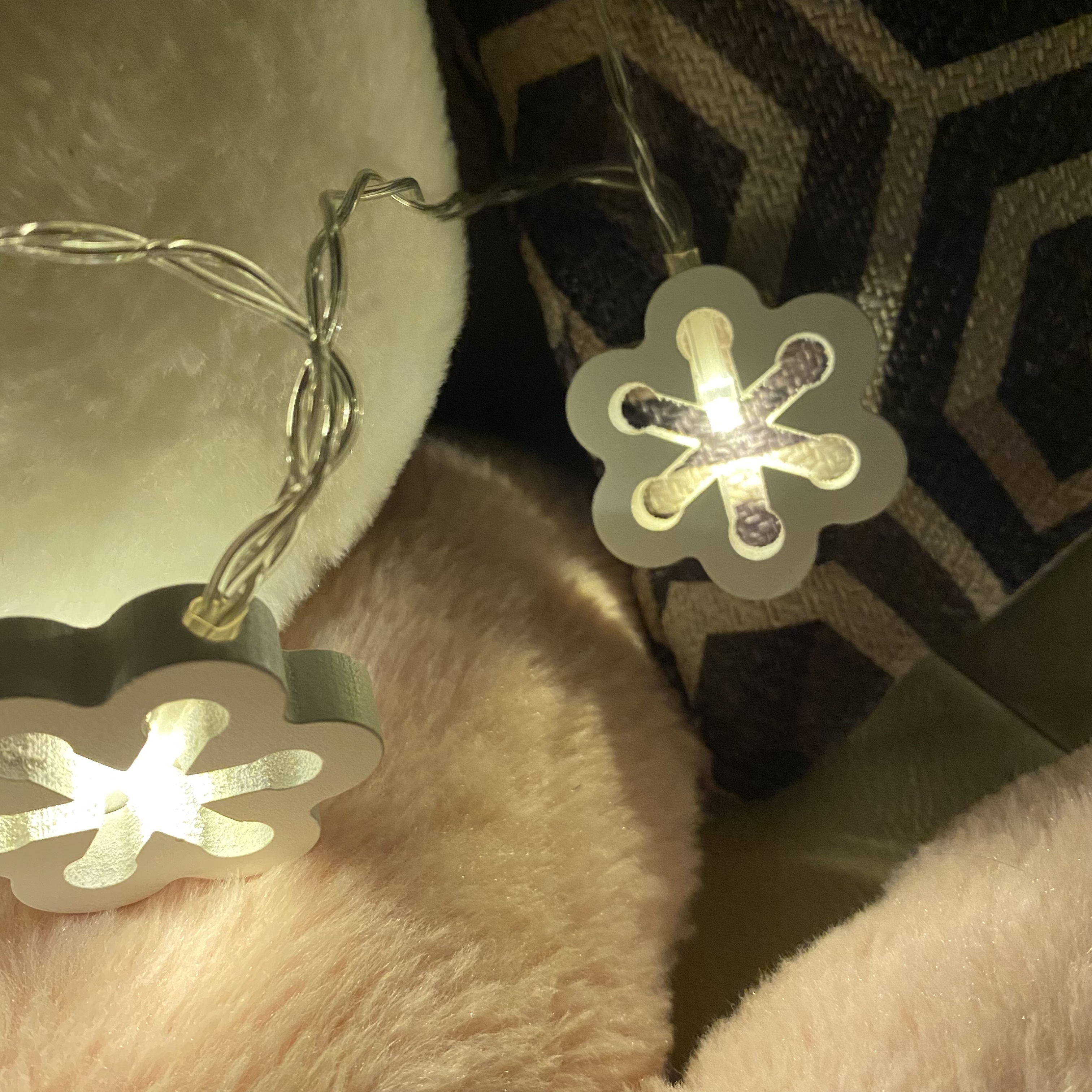 Wooden Snow Led Lights Fairy String Hanging Lights Love - Temu New Zealand