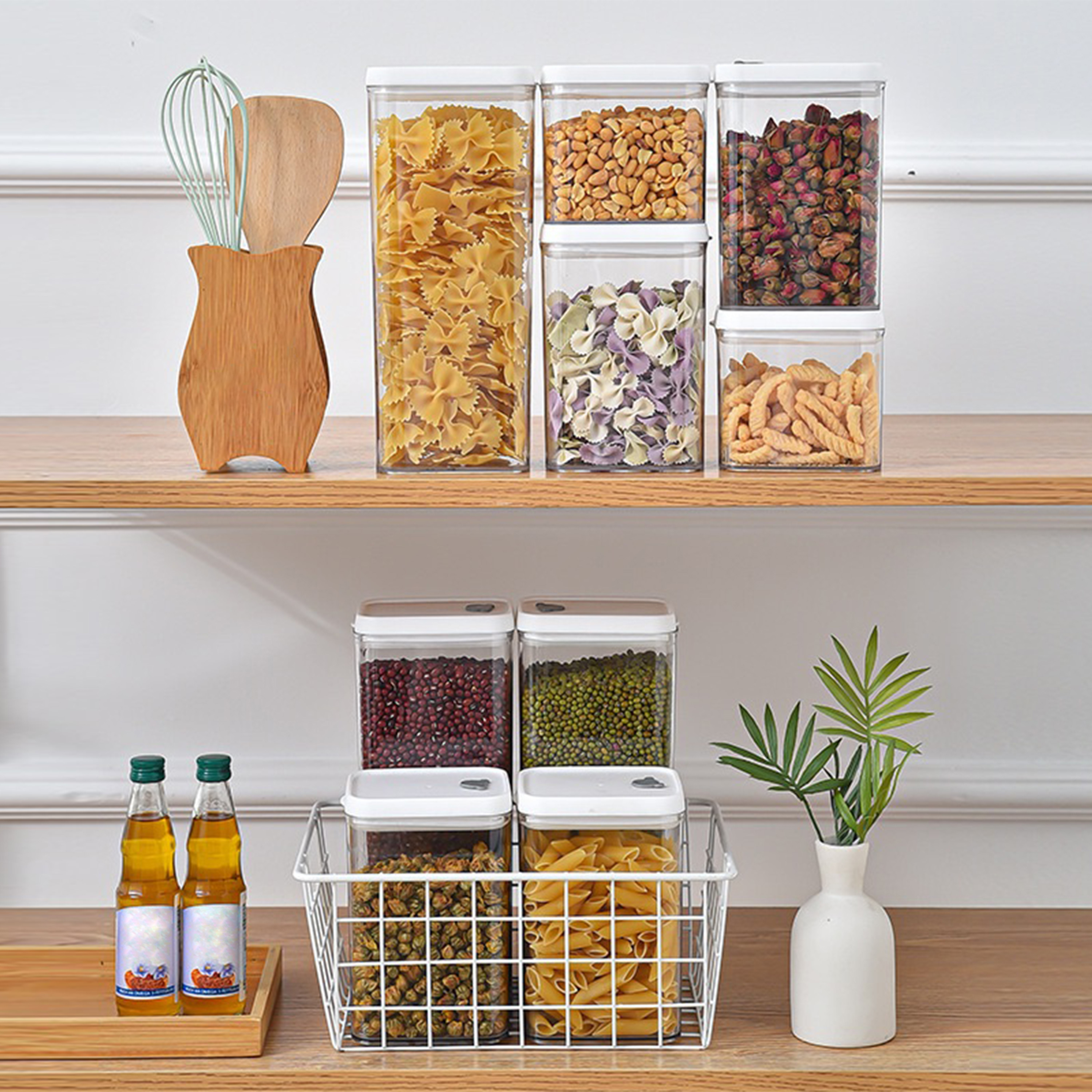 Food Storage Container Set With Lids Food Grade Kitchen And - Temu