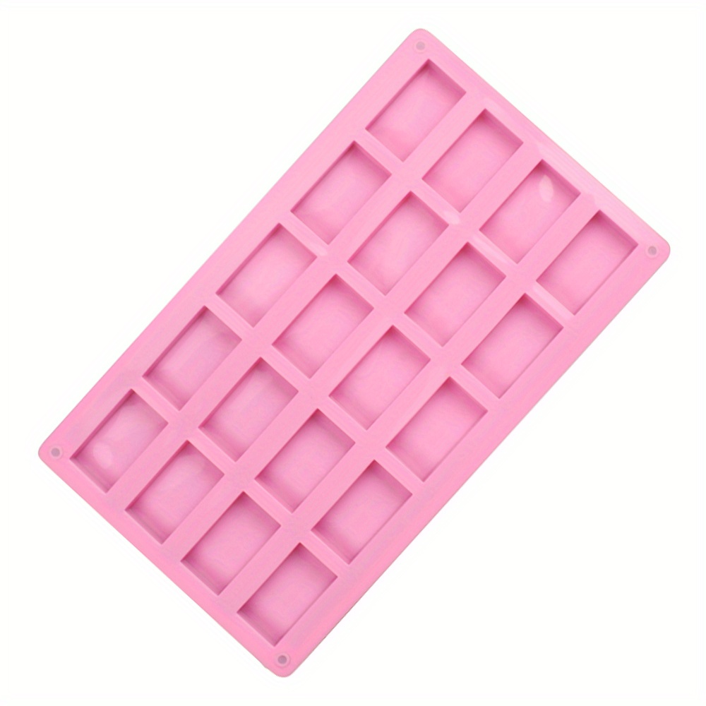 1pc 직사각형 초콜릿 몰드 20 캐비티 3d 실리콘 몰드 내열성 캔디 몰드 퐁당 몰드 Diy 케이크 장식 Temu
