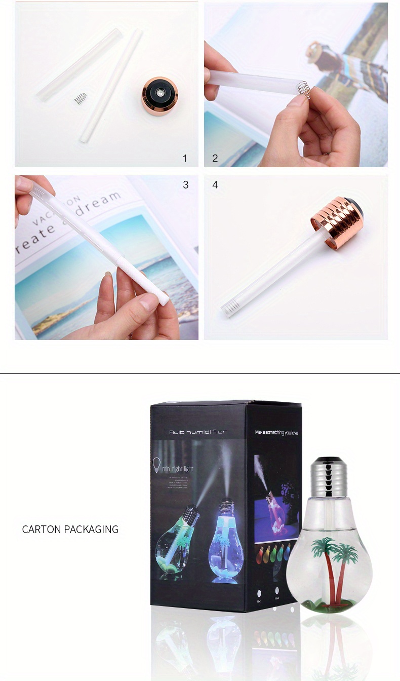 Colorful Light Essential Oil Diffuser - Temu