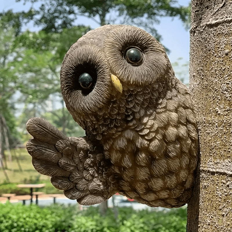 Simulative Owl Pendant Garden Statue Resin Ornament - Temu Netherlands