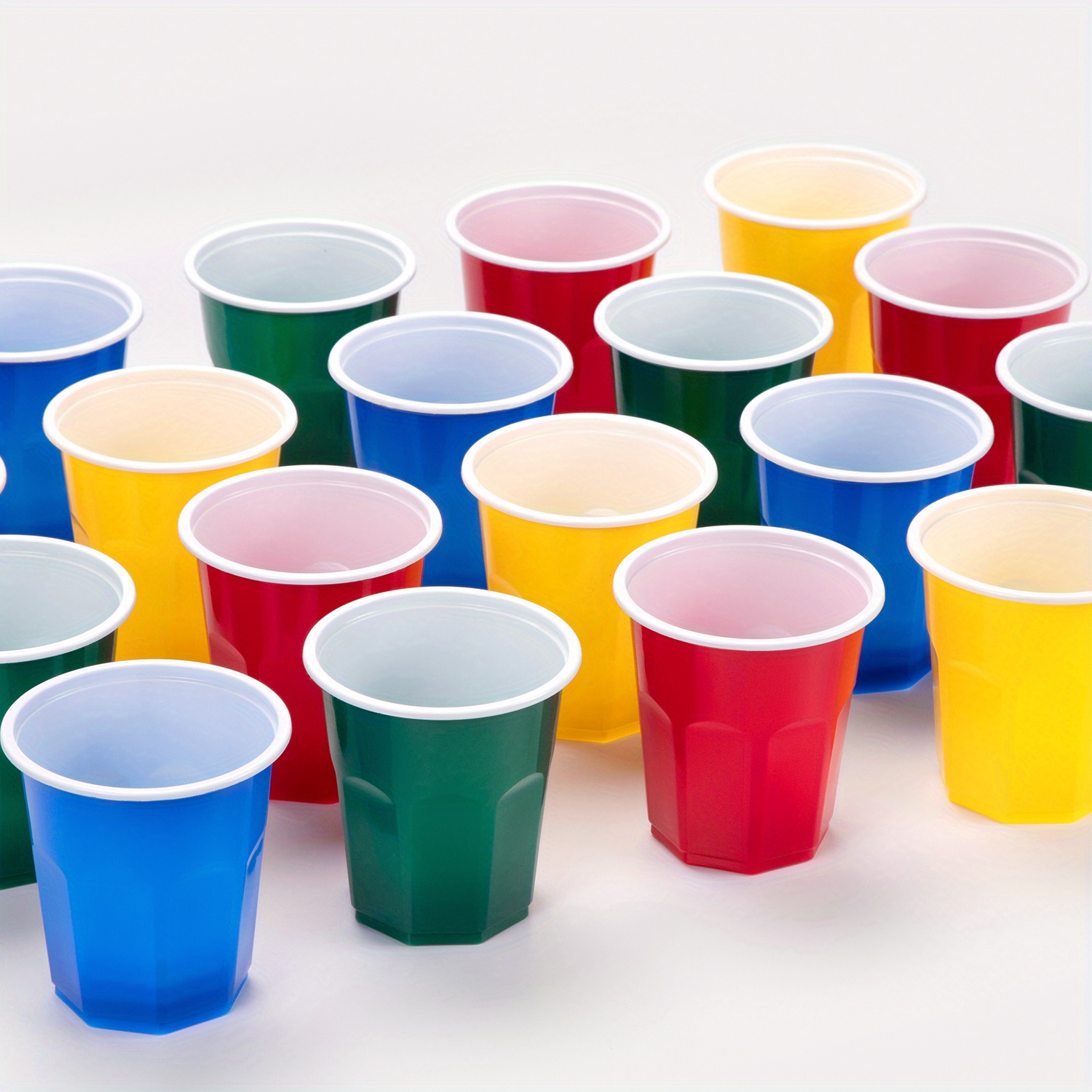 Disposable Cups Pp Plastic Cups Colorful Aviation Travel - Temu