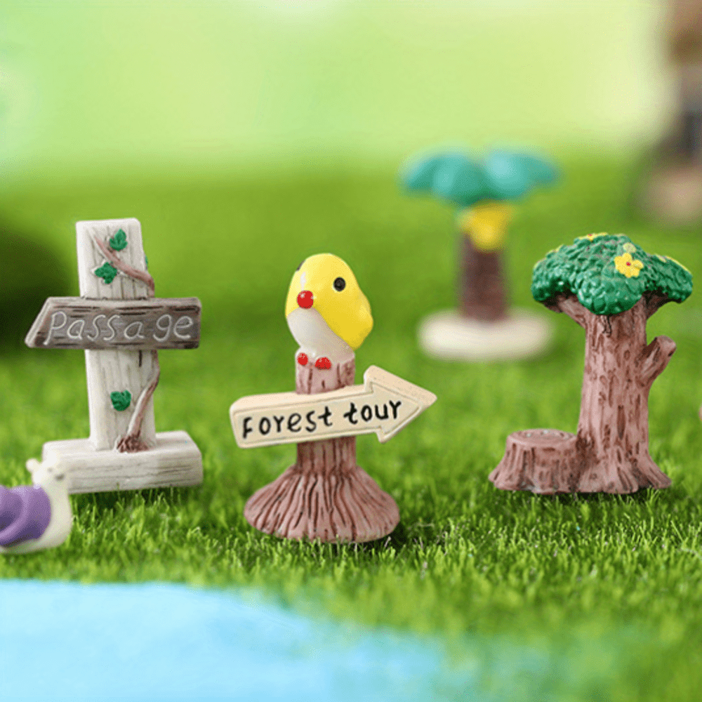 1pc moss micro landscape street sign decoration bonsai decorative ...