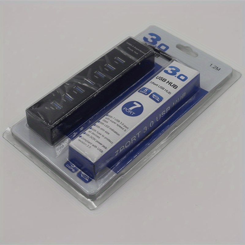 1pc 47 24inch Usb3 0 Hub 7 Port Data Hub Distributor For Laptops Pcs ...