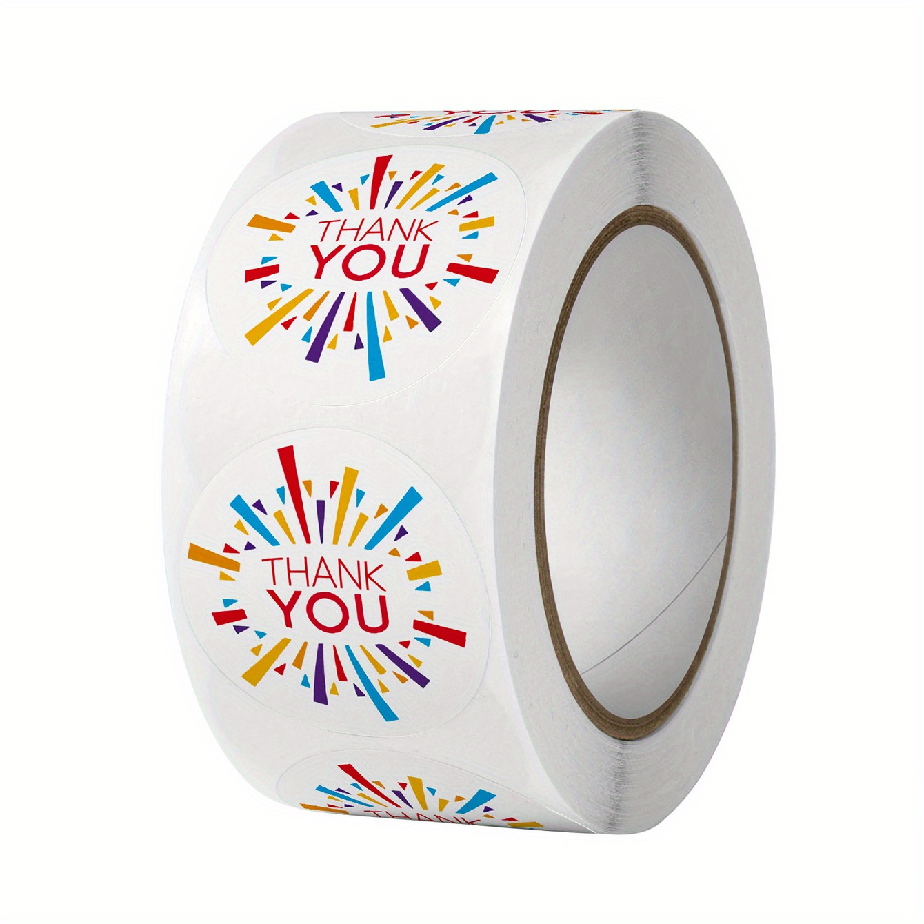 1roll 500 Sheets Letter Thank You Round Heart Sticker Wedding Handmade ...