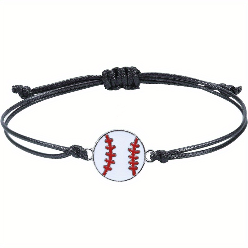 Sports Ball Theme Wax Thread Braided Baseball Football - Temu Canada