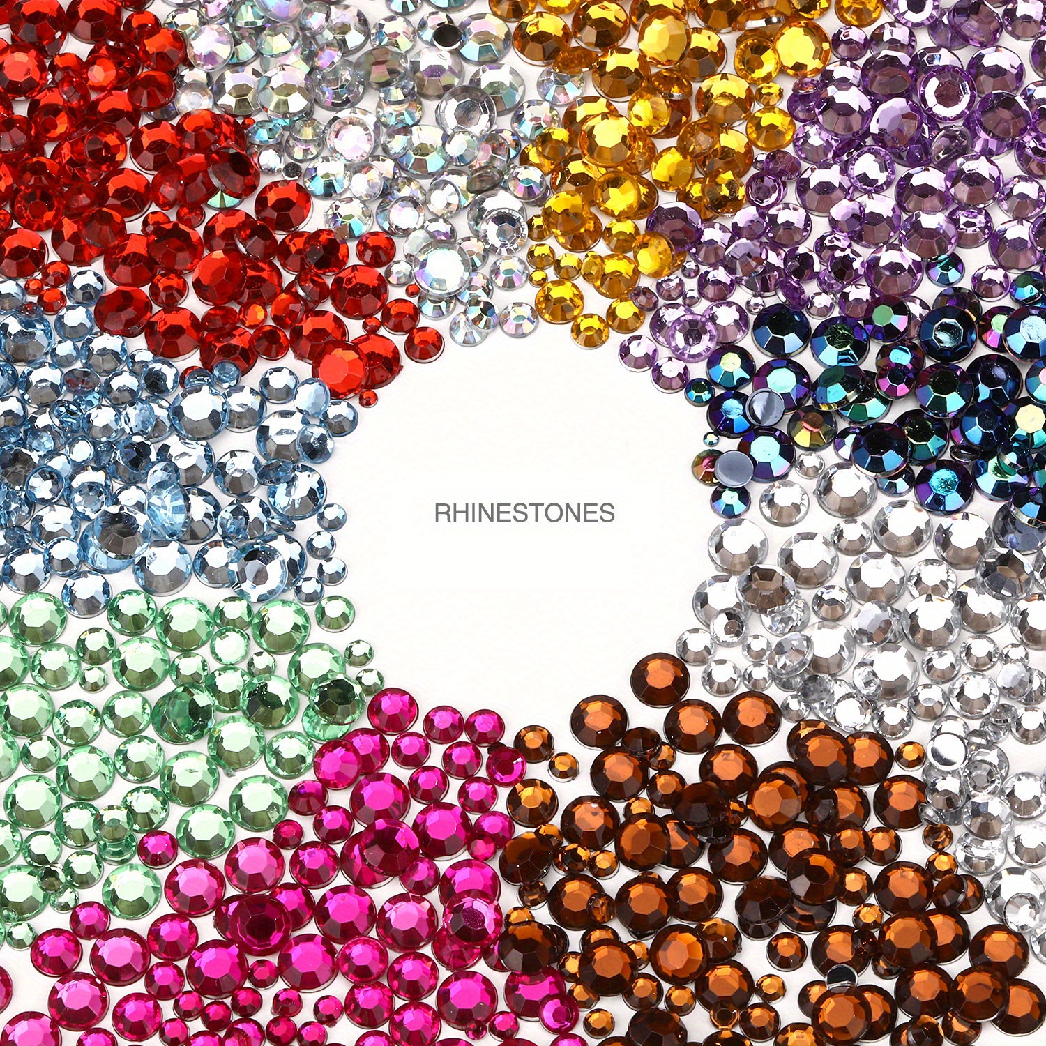 Ss10 Crystal Colorful Transparent White Flatback Rhinestones - Temu ...