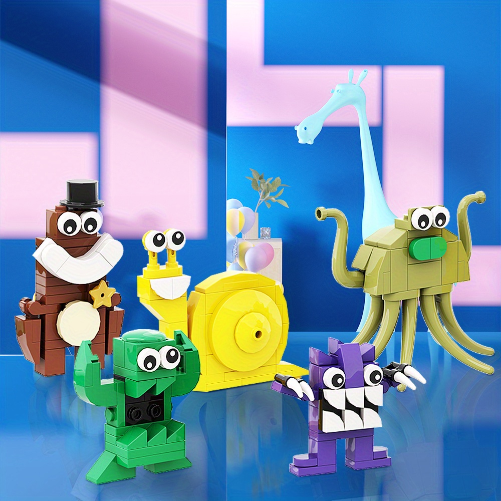 Cute Cartoon Trendy Animals Abs Assembled Blocks Building Set Fun Model ...