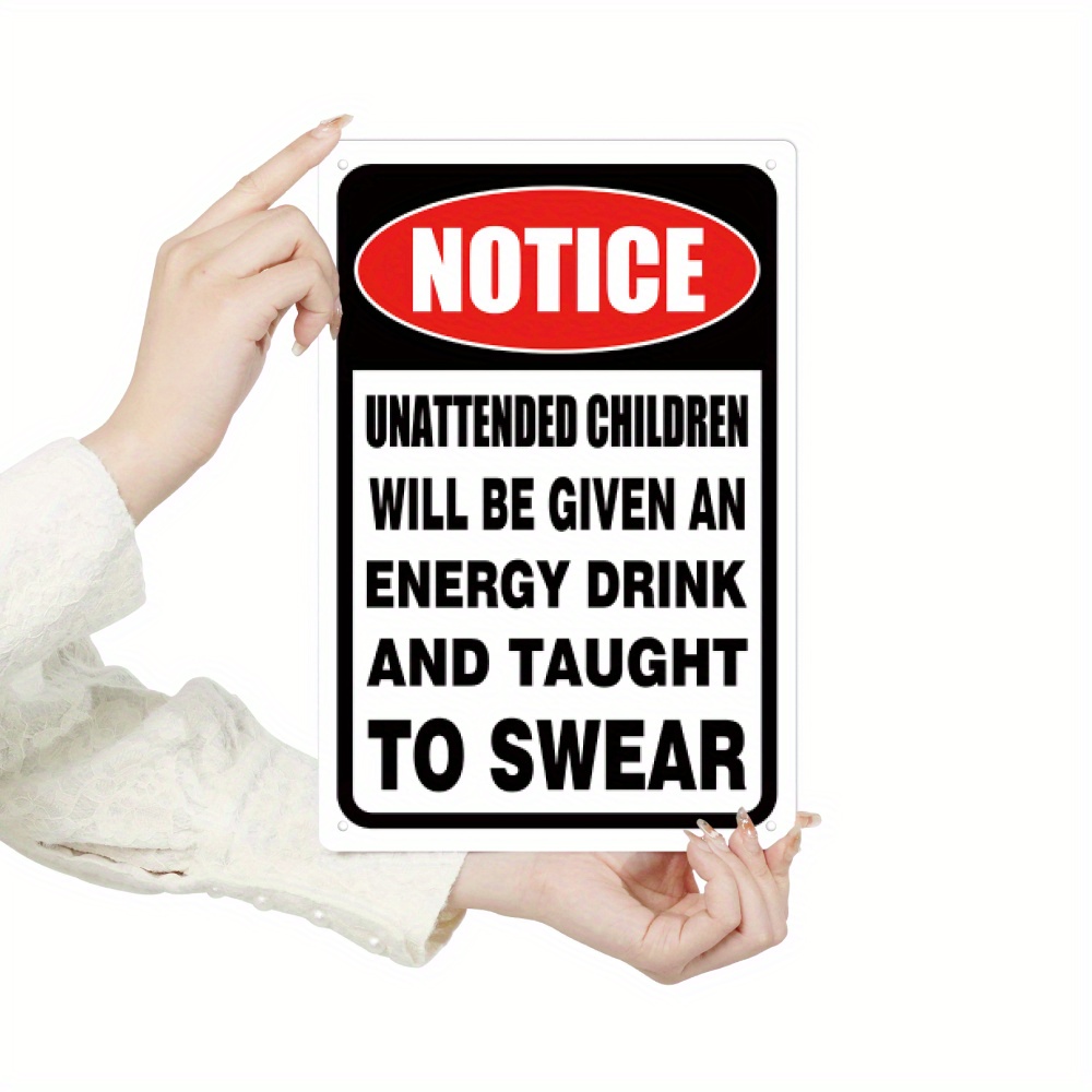 Funny Notice Metal Sign Vintage Warning Tin Plaque Wall Art - Temu