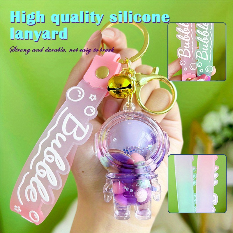 2pcs creative acrylic keychain for men liquid quicksand sequin ...