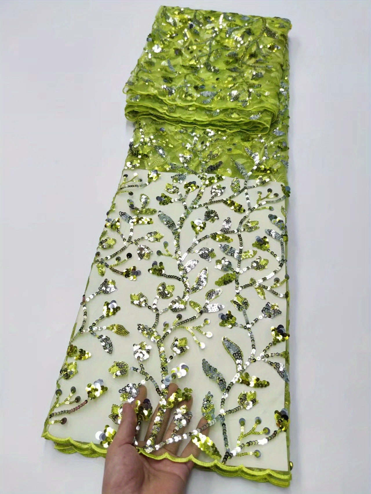 Multi color Laminated Sequin Fabric Bead Mesh Embroidery - Temu