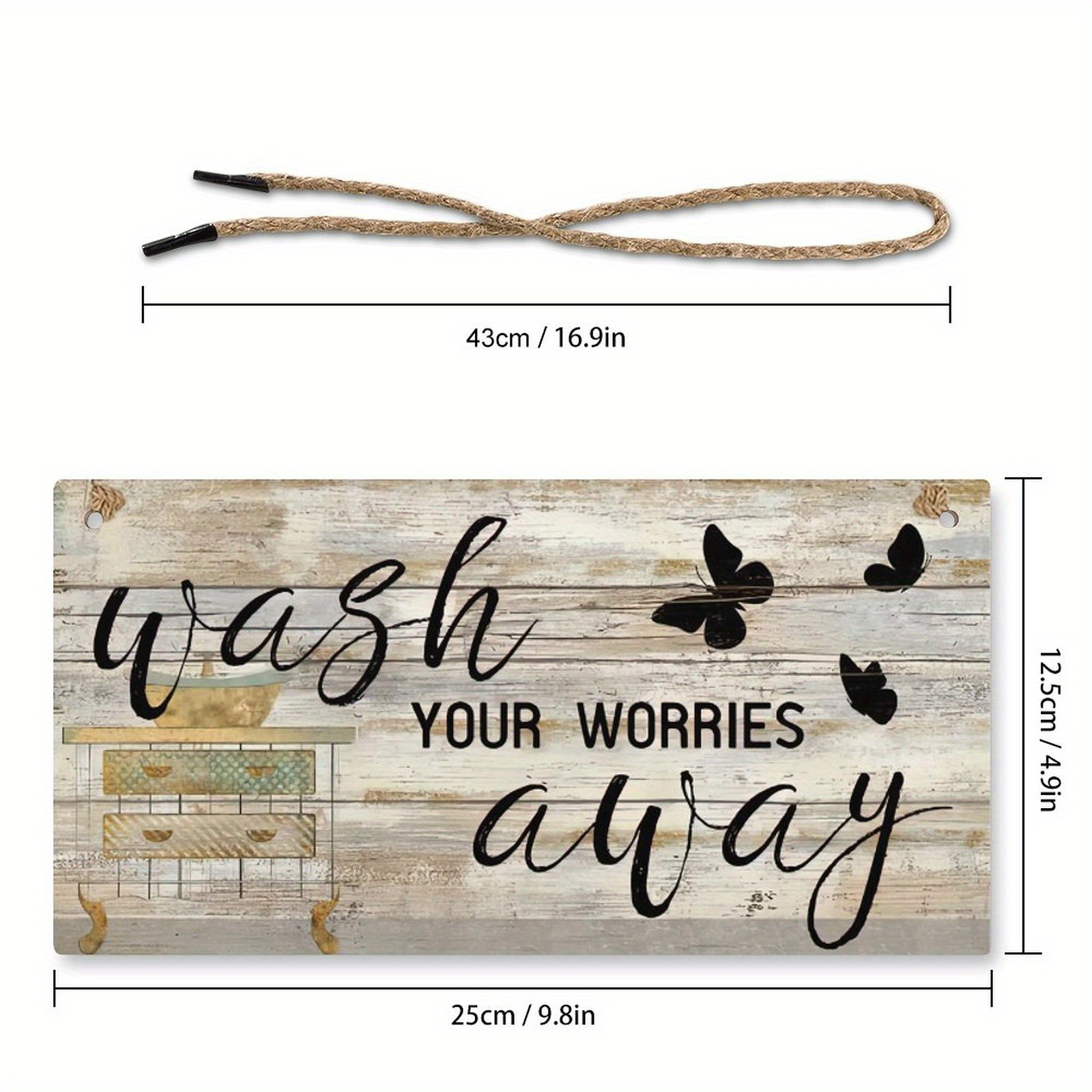 1pc Funny Bathroom Wall Art Hanging Wall Art Decorative Funny ...