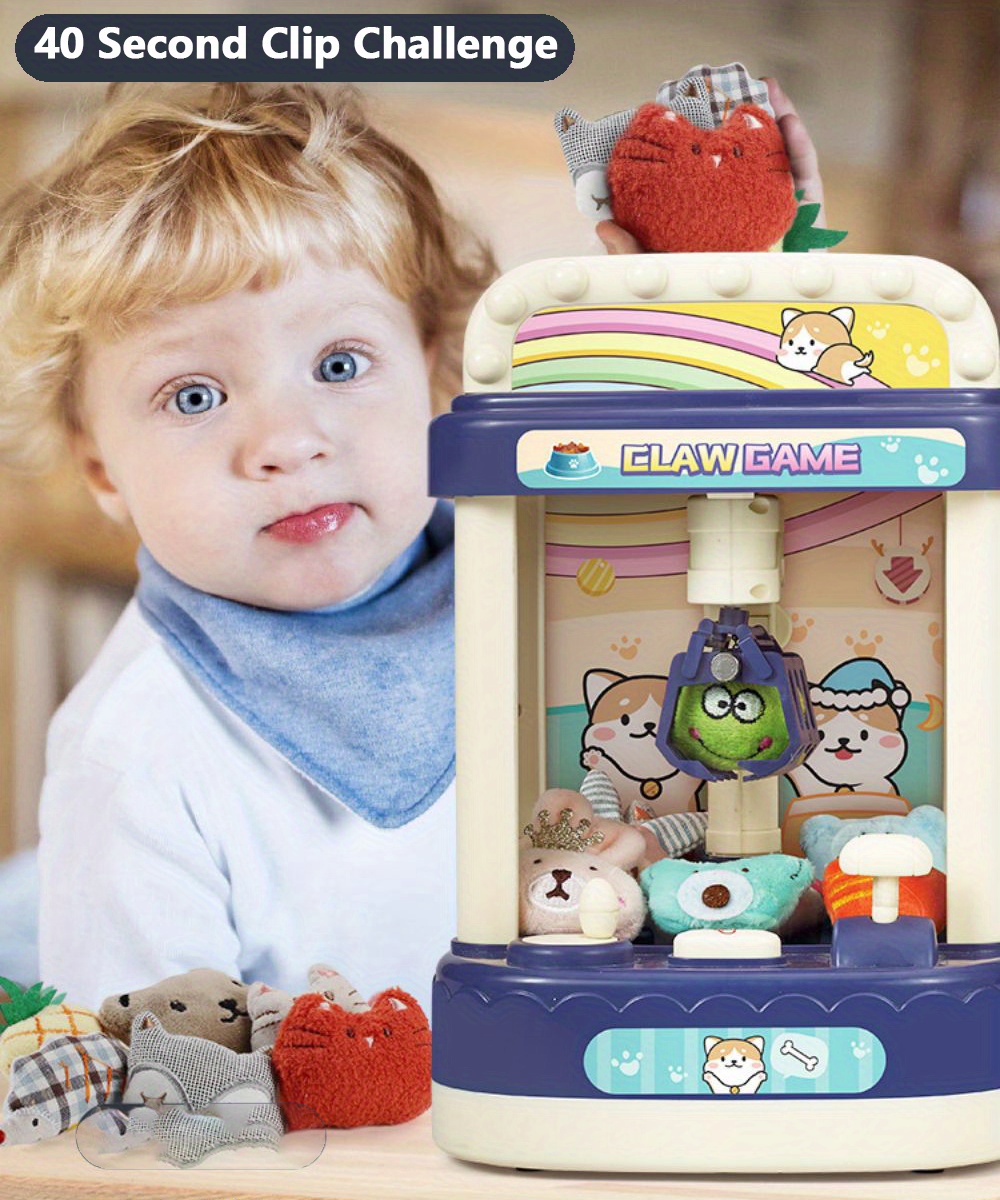 Clip Doll Claw Machine Coin Type Diy Mini Candy Doll Grab Claw Machine ...