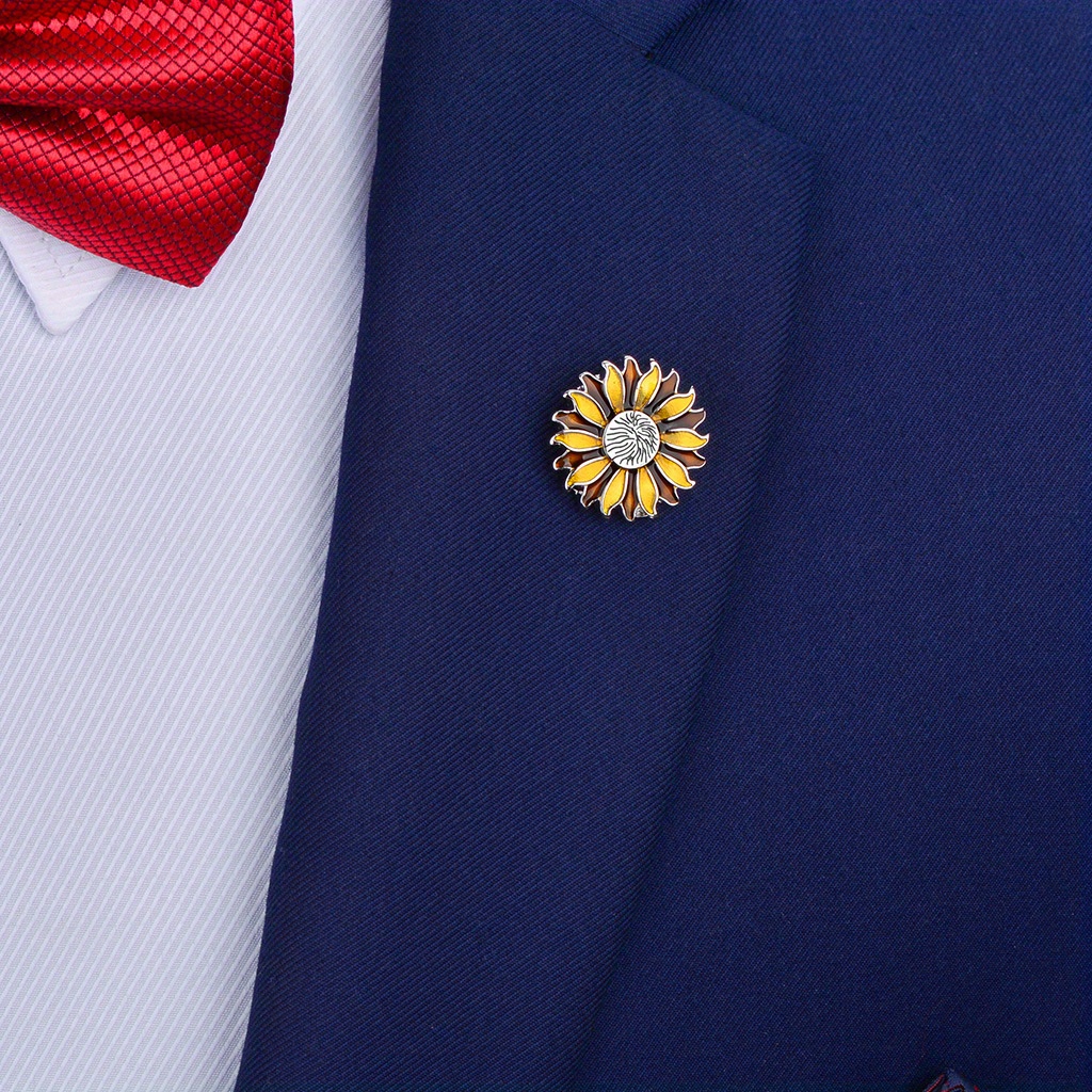 Electroplated Sunflower Brooch Pin - Temu New Zealand