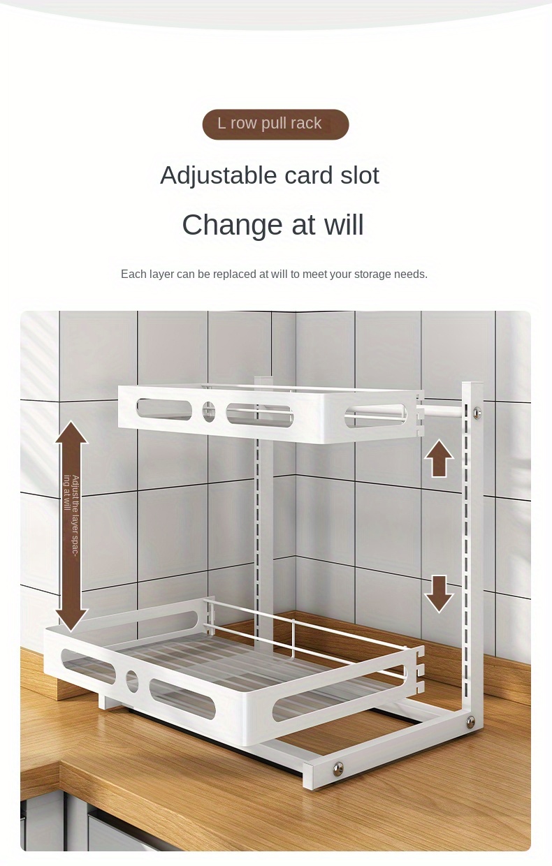 metal plastic multi functional pull storage rack kitchen - Temu Australia
