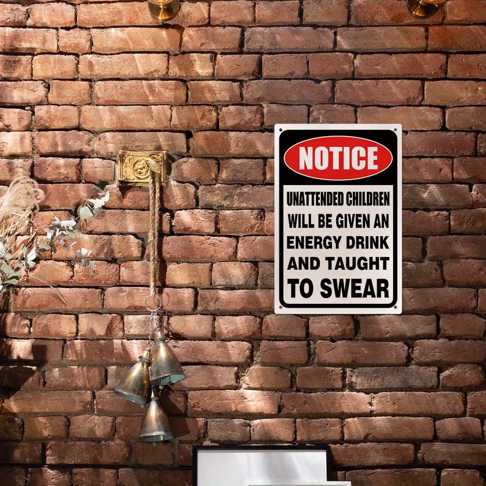 Funny Notice Metal Sign Vintage Warning Tin Plaque Wall Art - Temu
