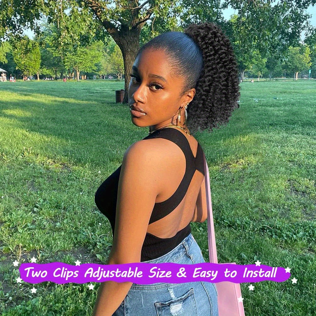 Short Ponytail Extensions Women Drawstring Curly - Temu United