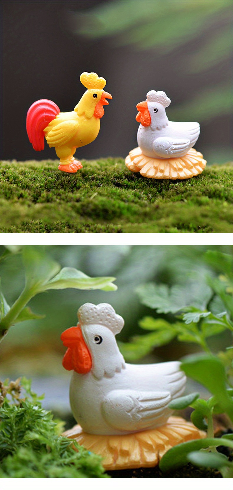 mini simulation rooster pvc doll hand office cute ornaments - Temu Norway