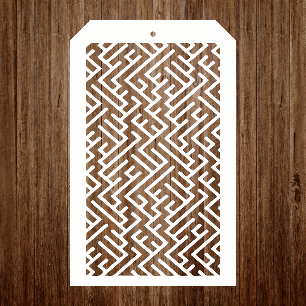 Line Pattern Diy Layering Stencils Painting - Temu United Kingdom