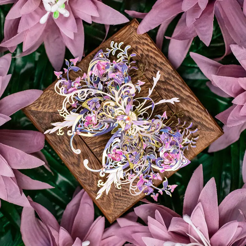 蝶愛の花メタルパズル三次元 3d モデル組立玩具ガール のための手作り Diy ギフト冷蔵庫ステッカー Temu Japan