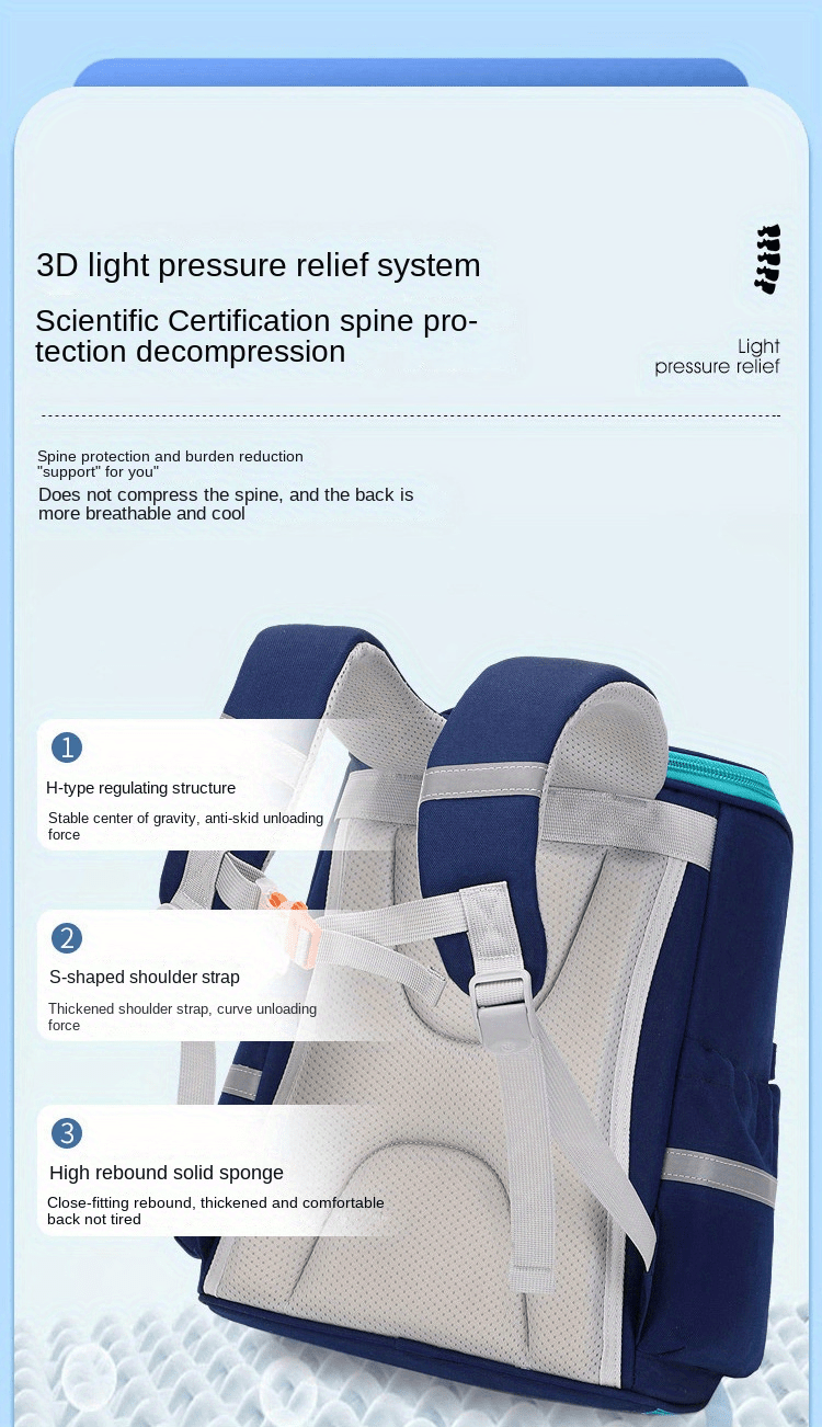 New School Schoolbag Large Capacity Lightweight - Temu Australia