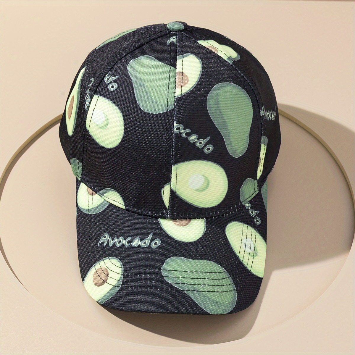 Avocado Print Baseball Cap Solid Color Cartoon Dad Hat - Temu Netherlands