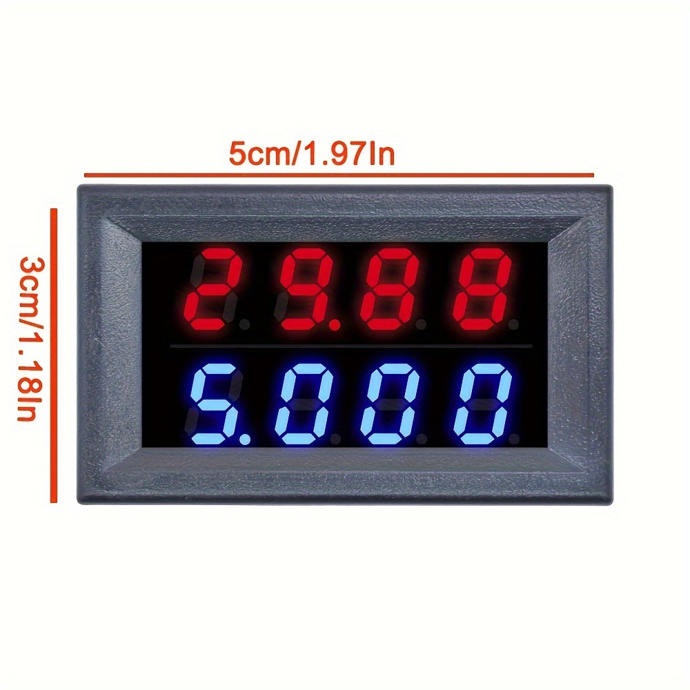디지털 전압계 전류계 4 비트 5 전선 100v 200v 10a 전압 전류 앰프 패널 미터 전원 공급 장치 Led 듀얼