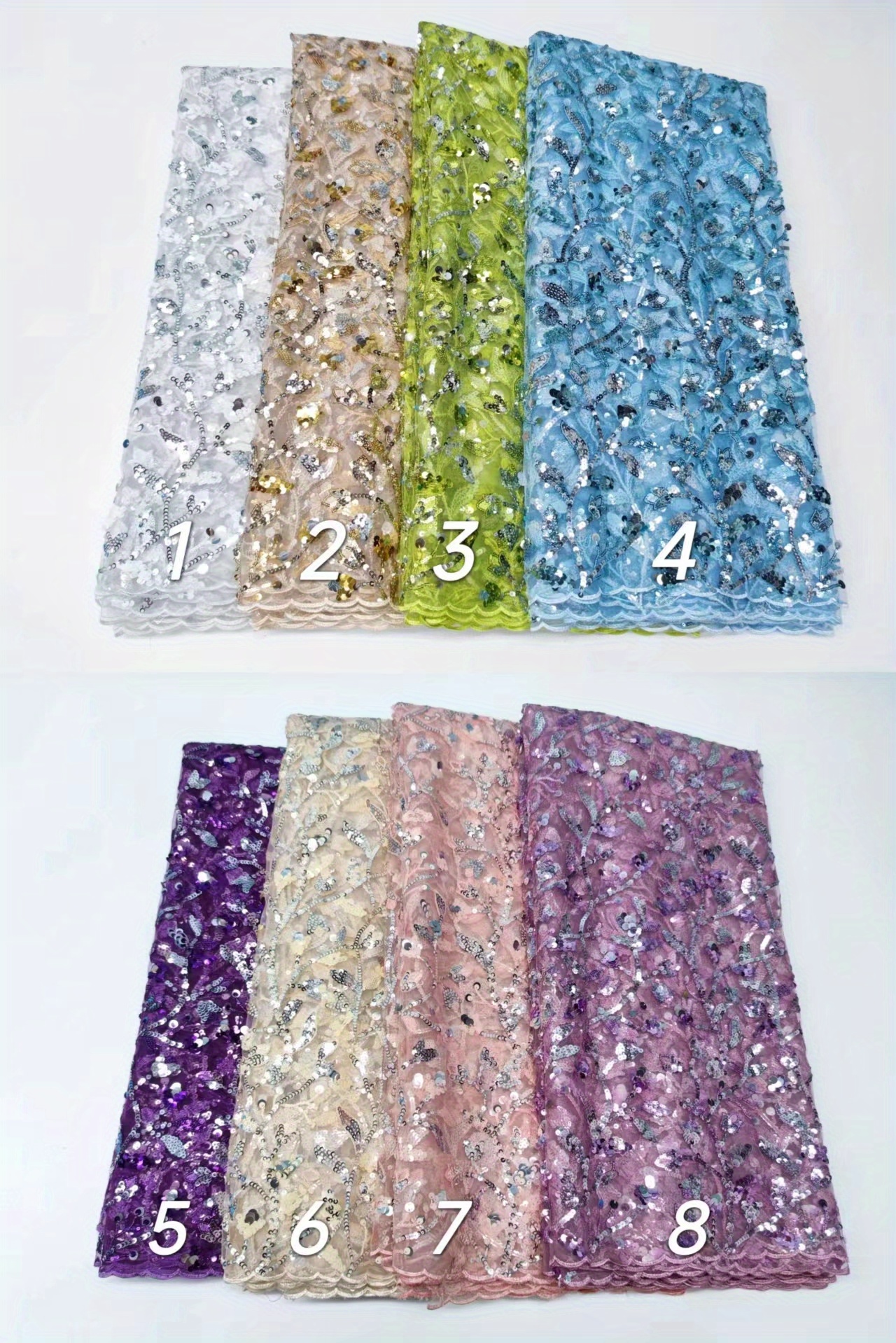Multi color Laminated Sequin Fabric Bead Mesh Embroidery - Temu