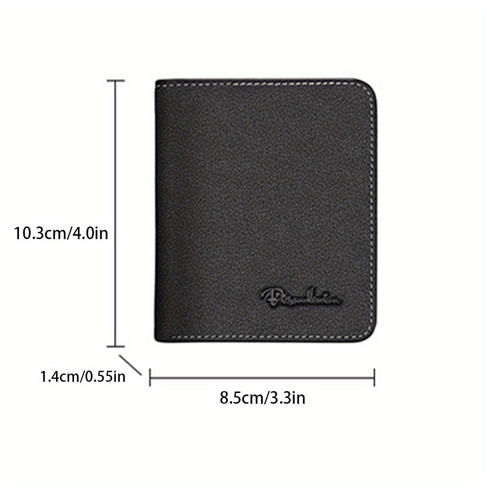 mens simple thin genuine leather wallets card holder | {region_name}