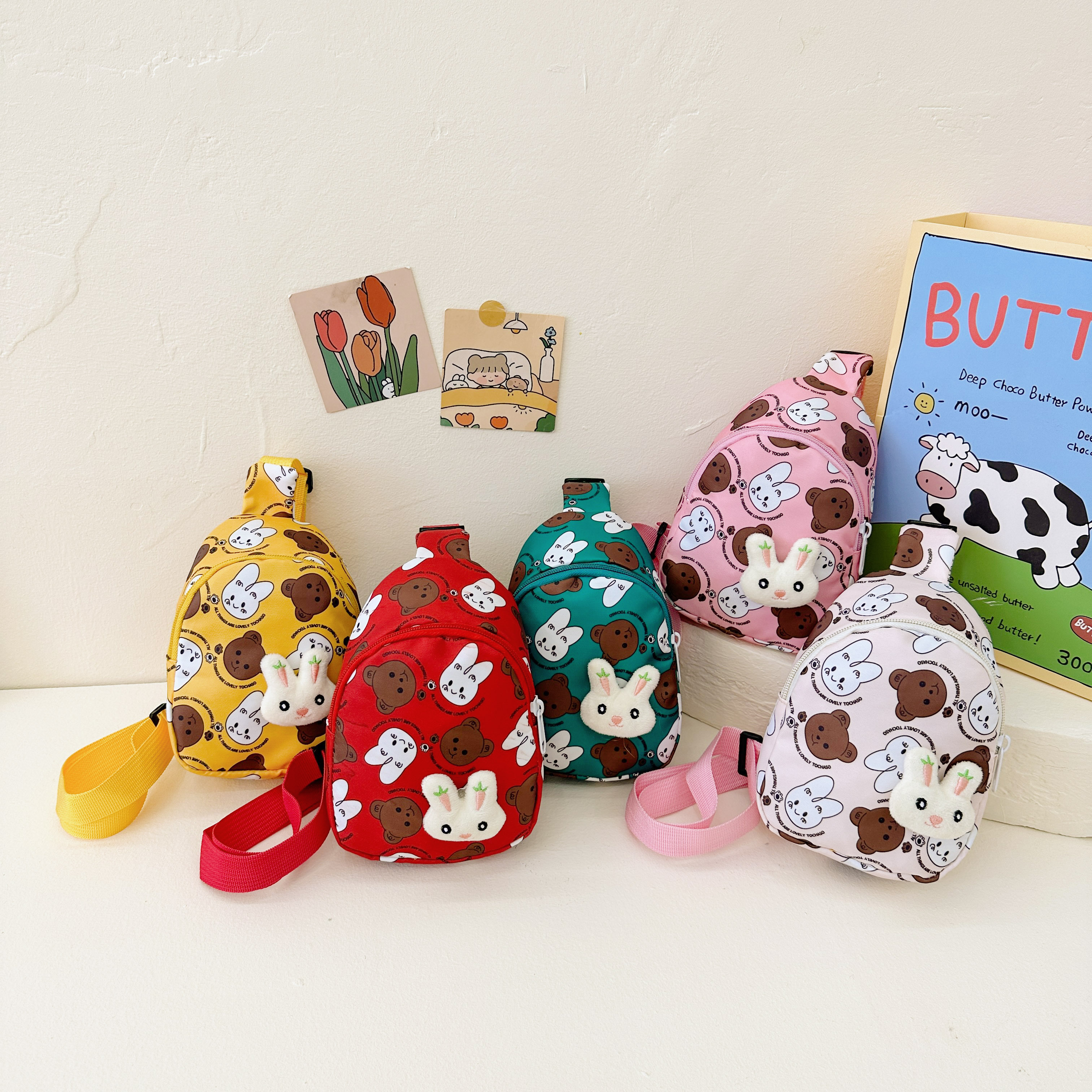 Fashion Cute Rabbits Pattern Chest Bag Shoulder Bag Cute - Temu South ...