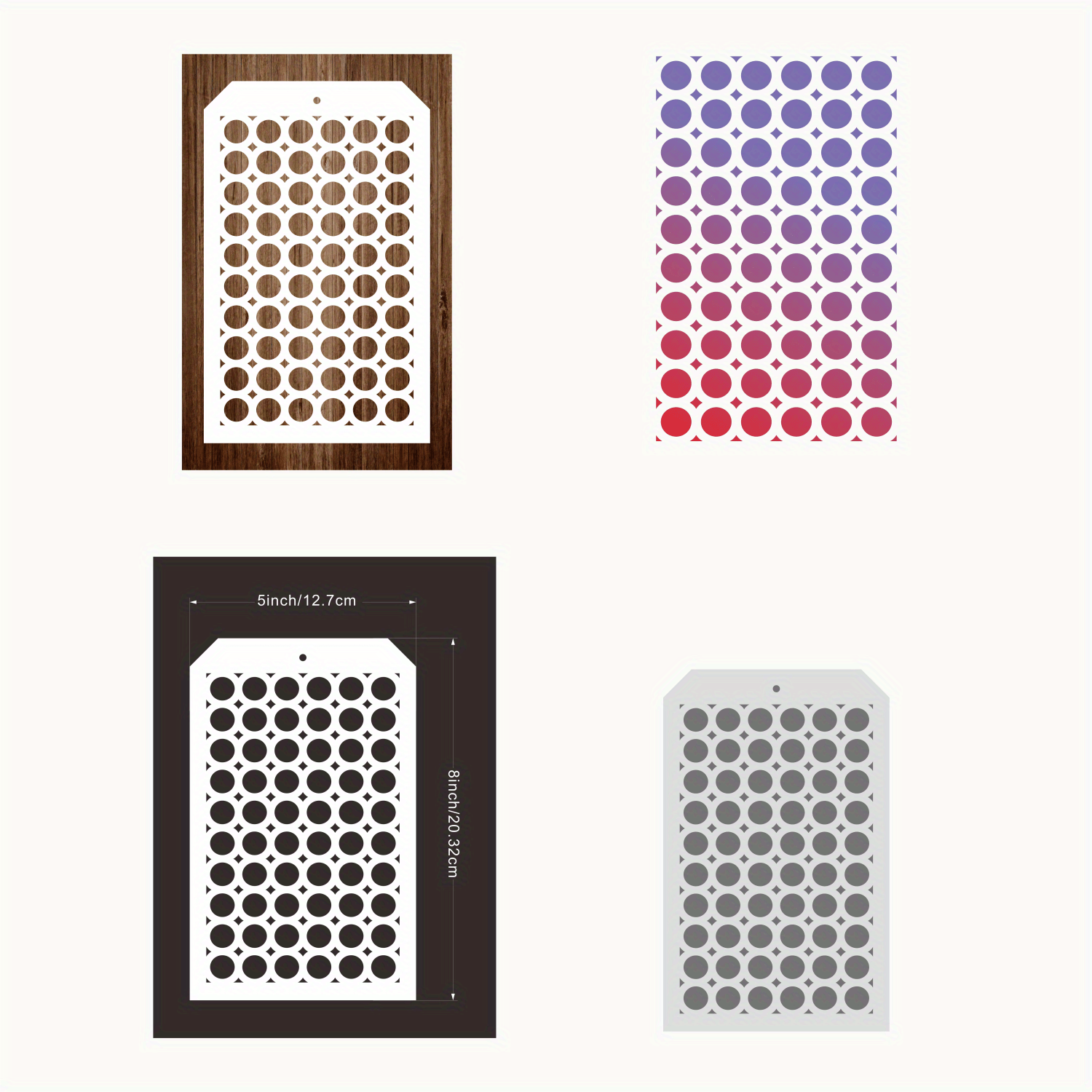 Round Pattern Diy Layering Stencils Painting - Temu