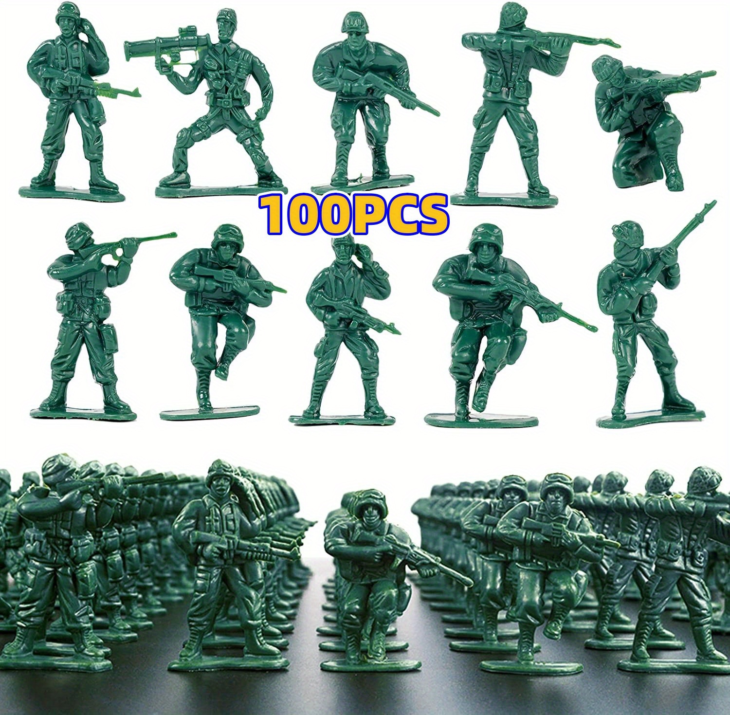 Checkered Fuzzy House Shoes Indoor Outdoor 100-Pack Plastic Army Men ...