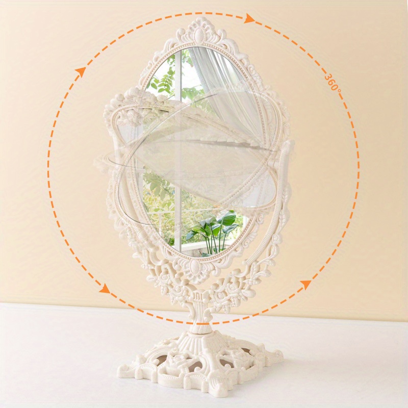 Tabletop Rotatable Vanity Makeup Mirror Stand Oval Shaped - Temu United ...