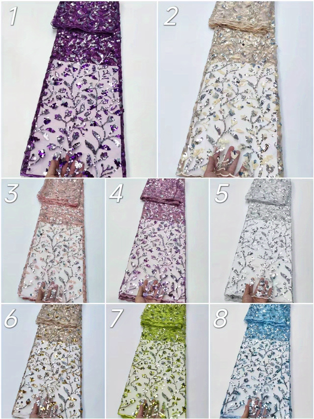 Multi color Laminated Sequin Fabric Bead Mesh Embroidery - Temu