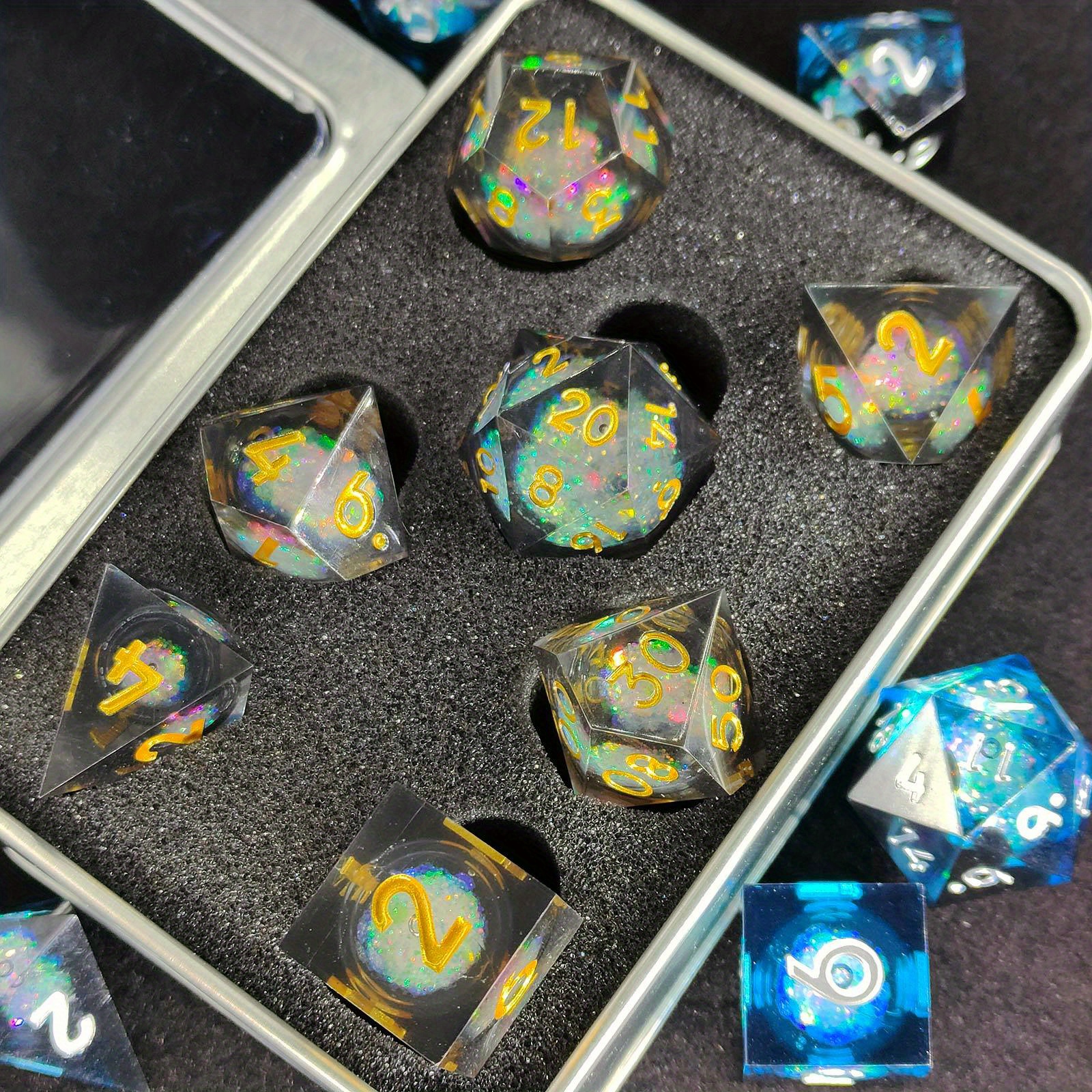 Handmade Liquid Quicksand Dice Set Perfect Board Games - Temu Australia