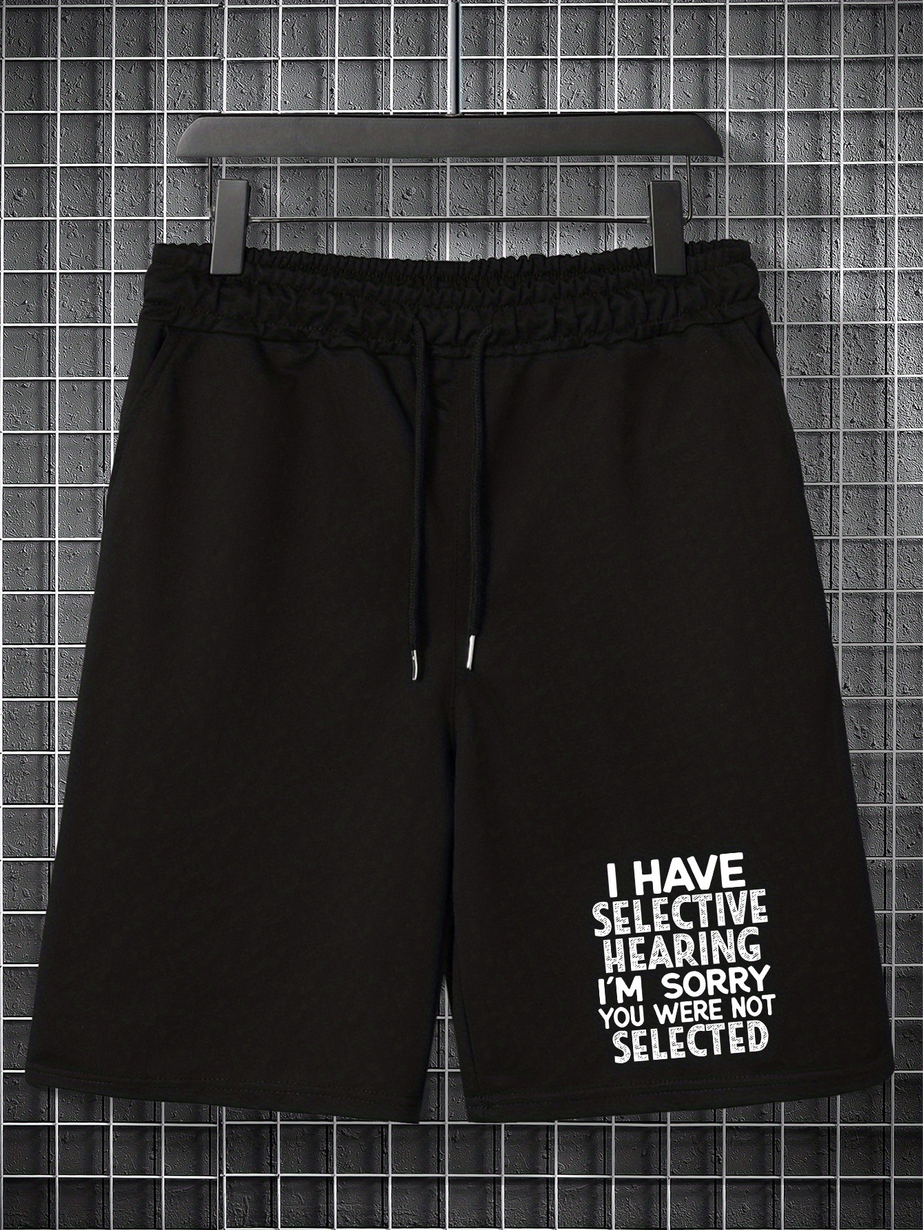 plus size casual shorts men's plus creative letters print - {region_name}