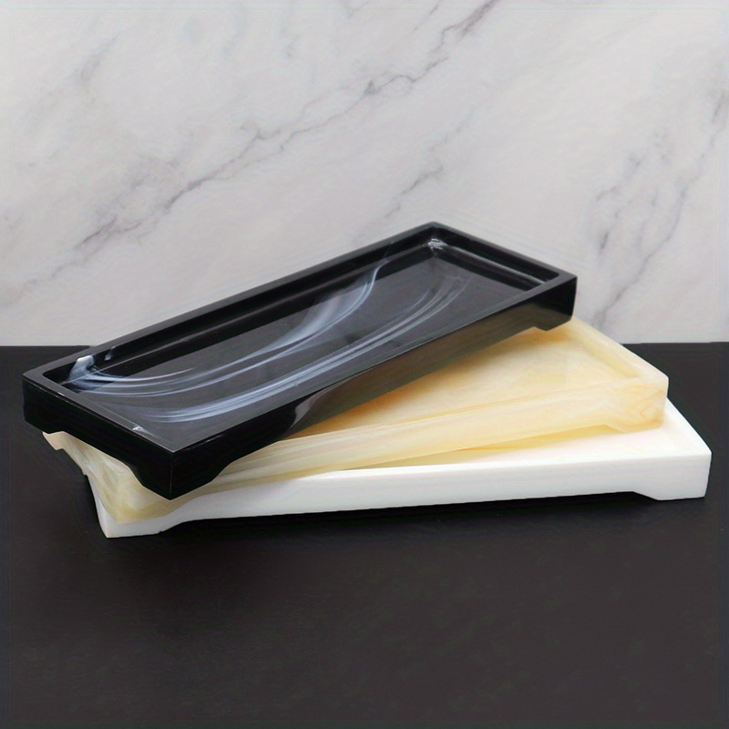 Marble Resin Tray Household Teaware Water Cup Tray Bathroom - Temu