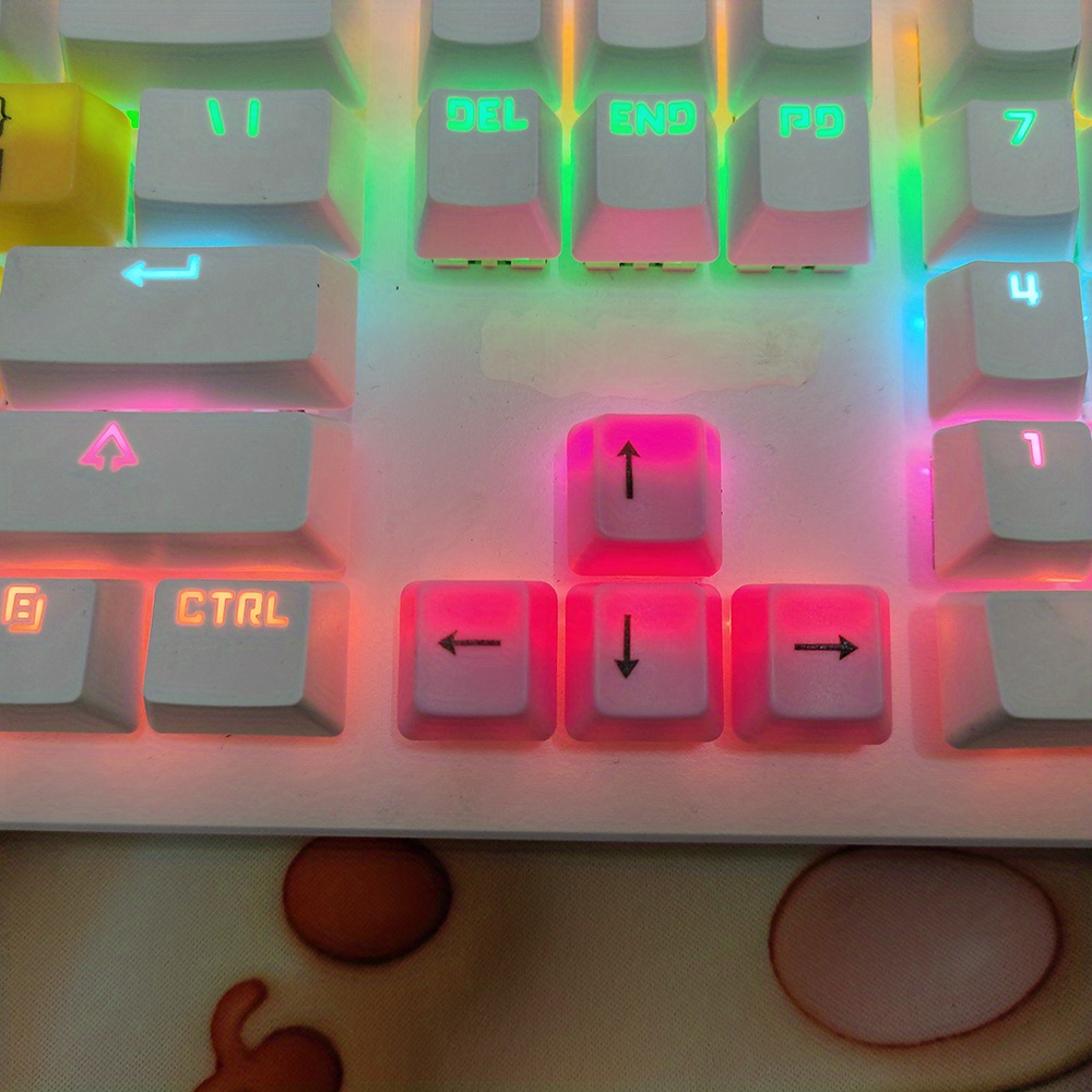 37 key Rainbow Pbt Keycap Set Cherry Mx Cross Axis - Temu