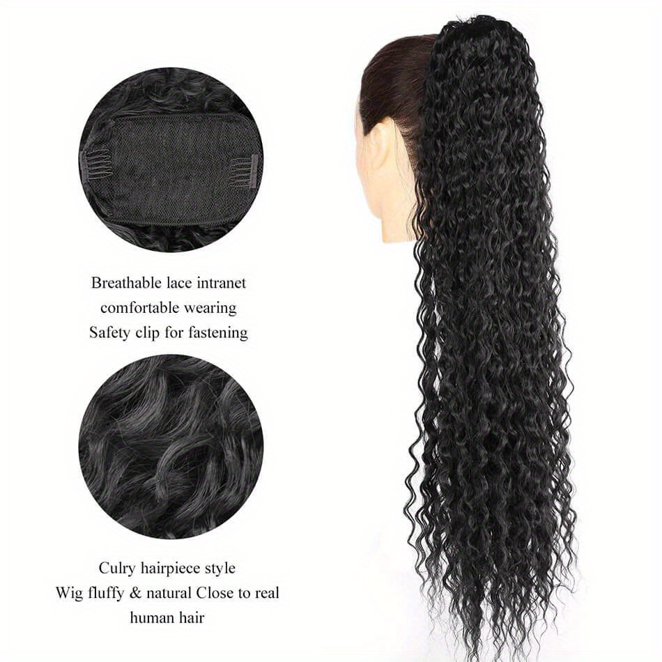 Afro Curly Drawstring Ponytail Heat Resistant Fiber - Temu Canada