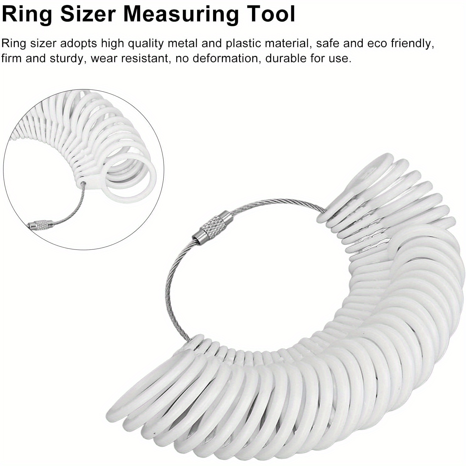 Size 1 13 Half Size Plastic Ring Sizer Guage Measuring Tool - Temu Canada