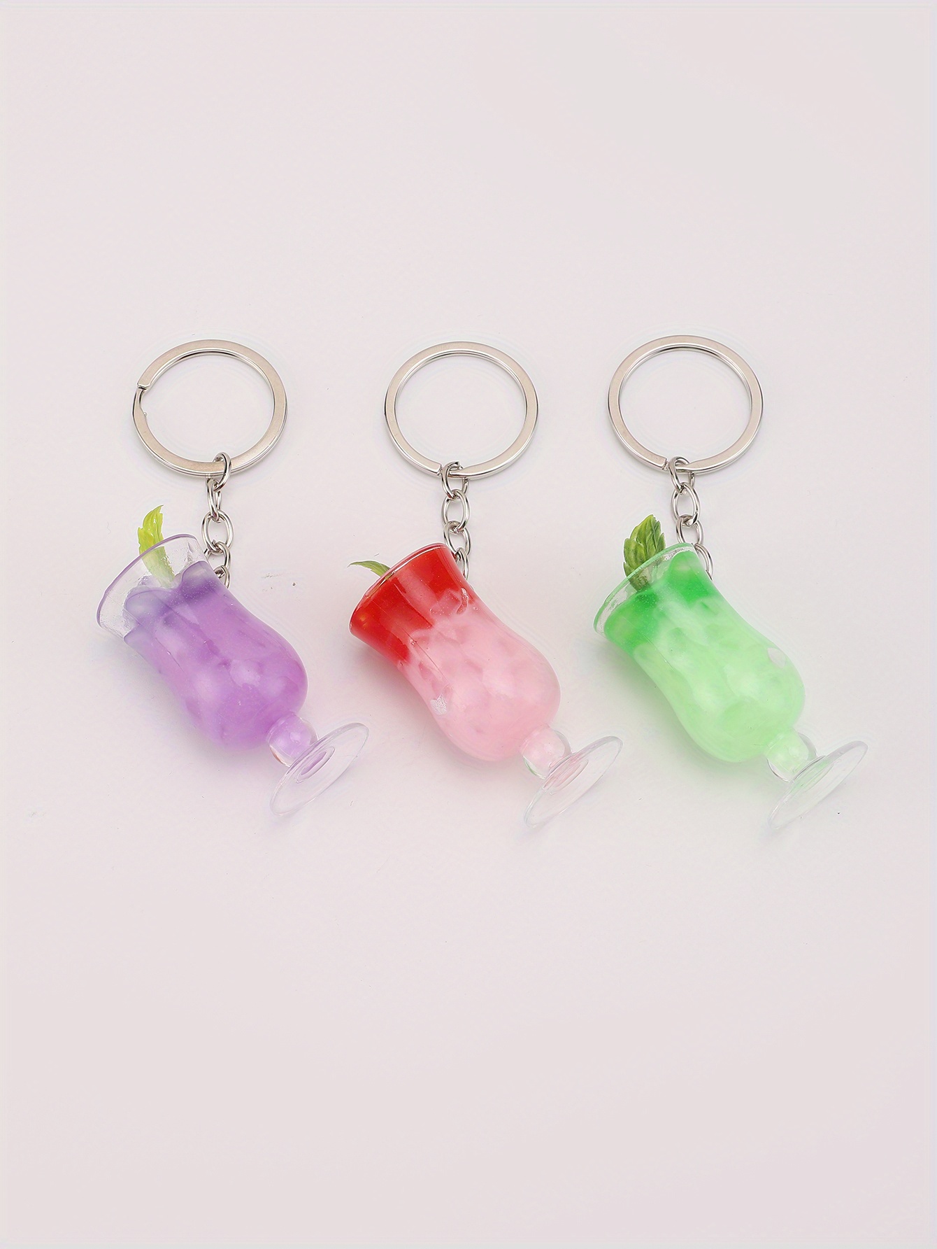 3pcs simulation drink resin cup keychain creative for men suitcase bag ...