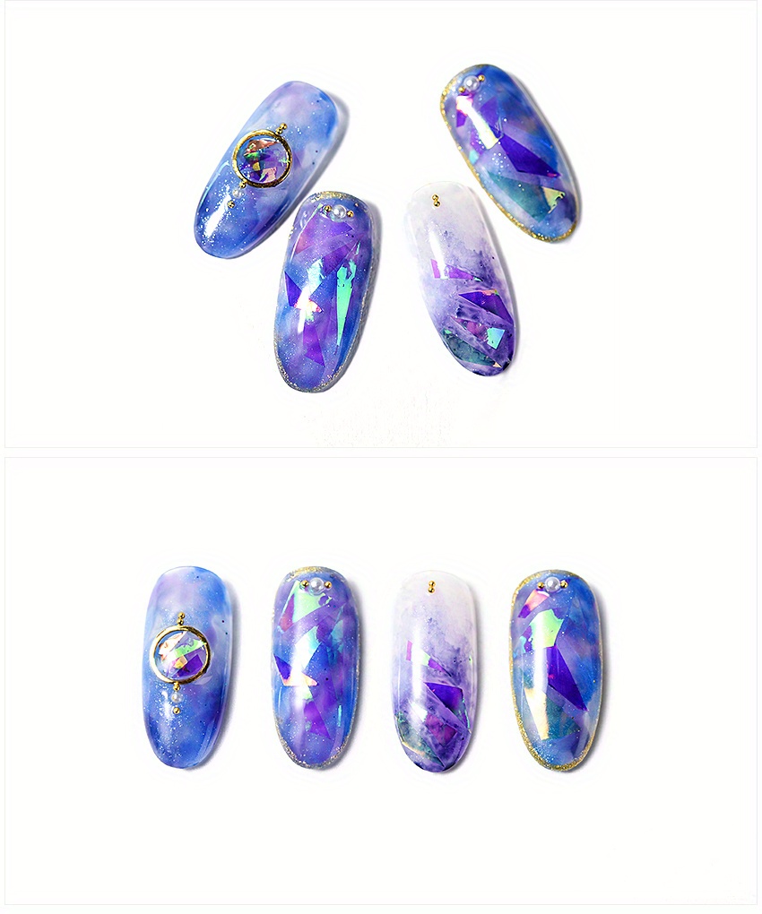 Holographic Diy Nail Art Foil Finger Decal - Temu Australia
