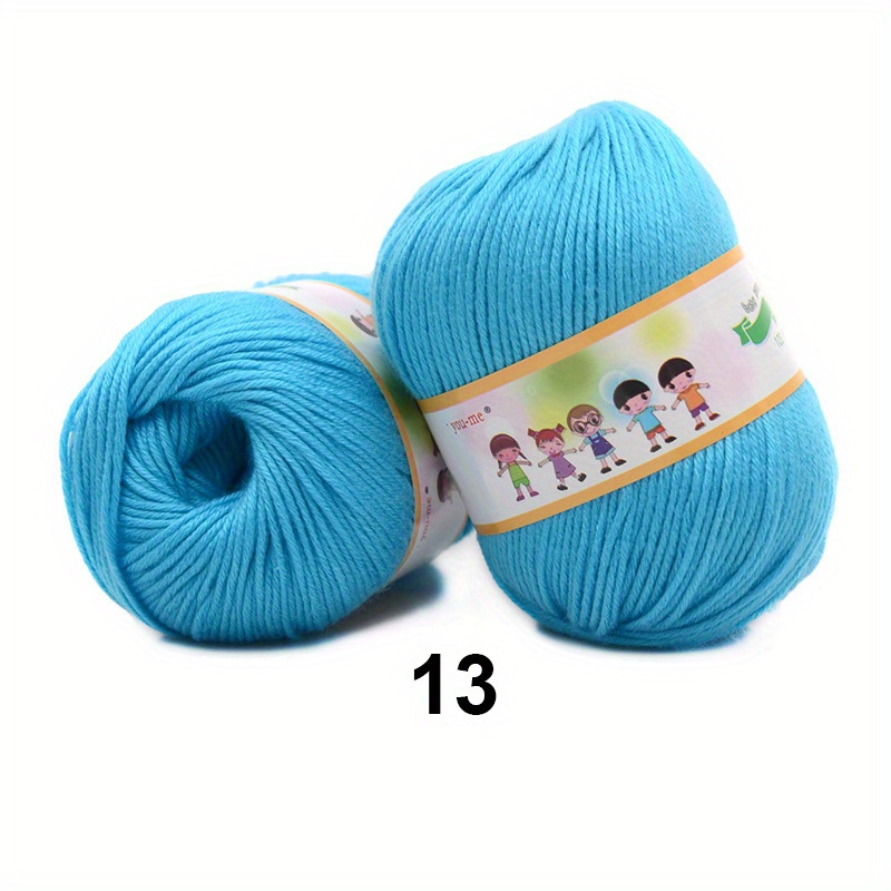 2pcs Solid Color Yarn For Knitting Crocheting Sweater Scarf 50g 1 8mm ...