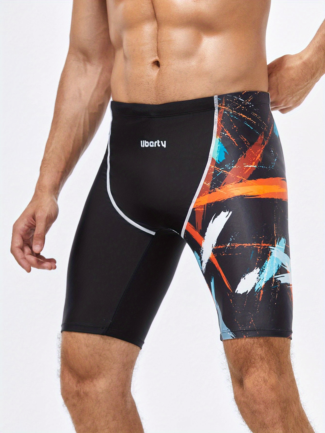 Men' Compression Swimming Trunks Quick Drying - Temu