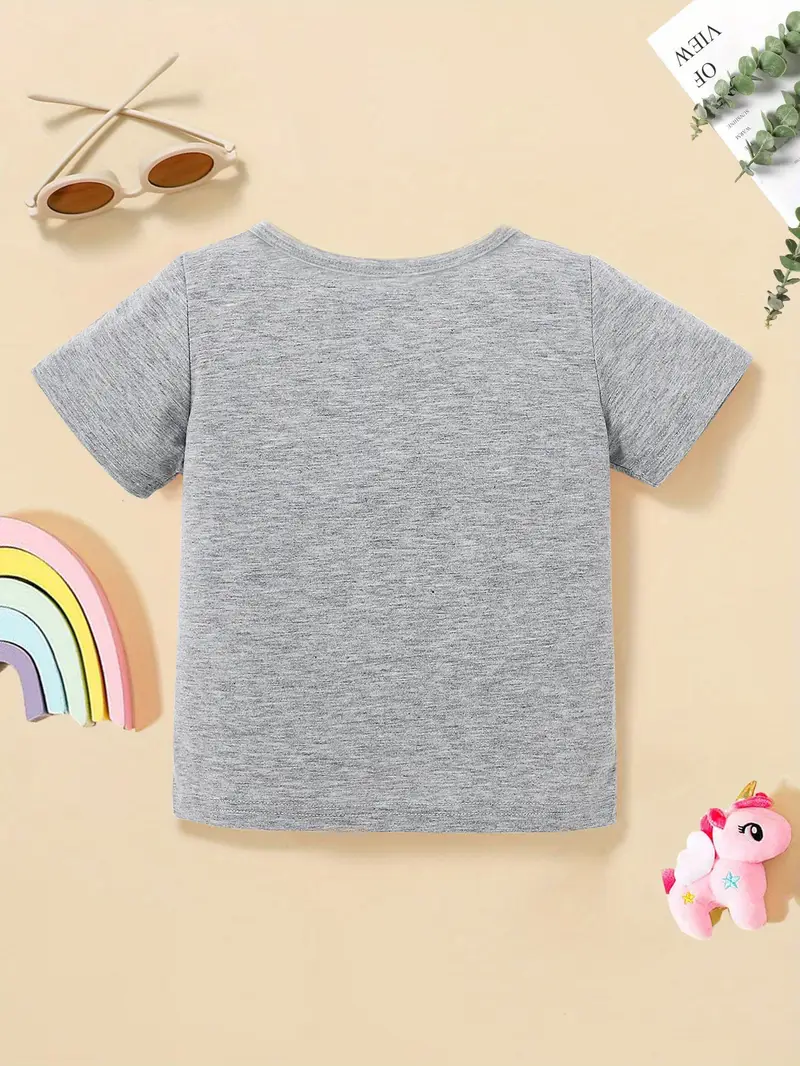 Girls Cute Round Neck Bestie Graphic Short Sleeve T Temu Ireland